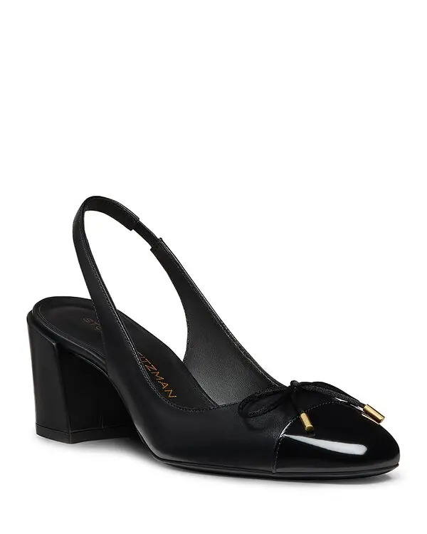STUART WEITZMAN Sleek Bow 50 Slingback Pumps