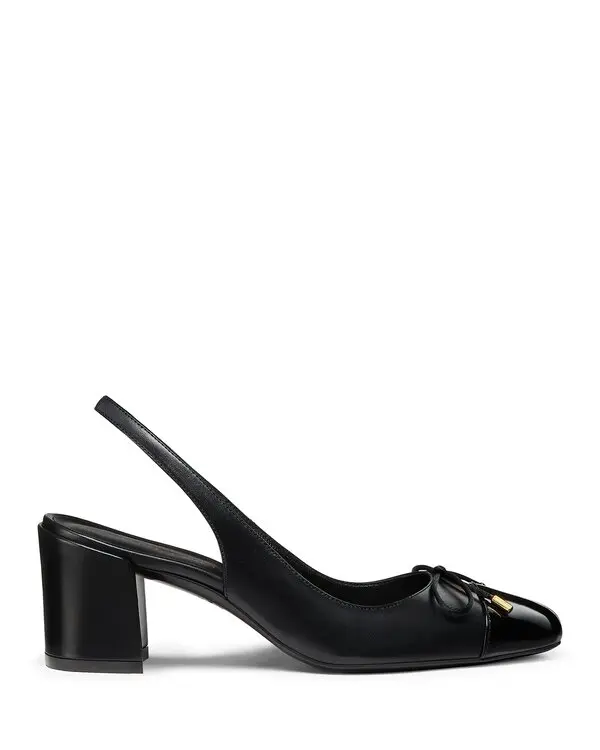 STUART WEITZMAN Sleek Bow 50 Slingback Pumps