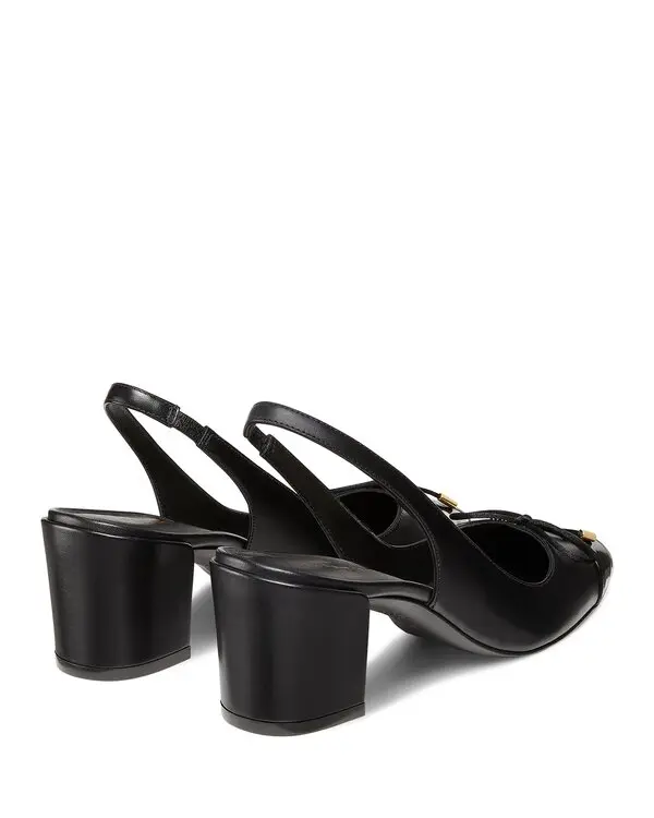 STUART WEITZMAN Sleek Bow 50 Slingback Pumps