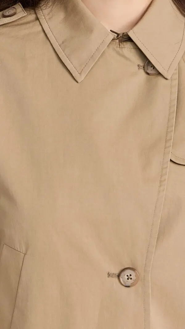 FRAME Short Trench Jacket - Khaki
