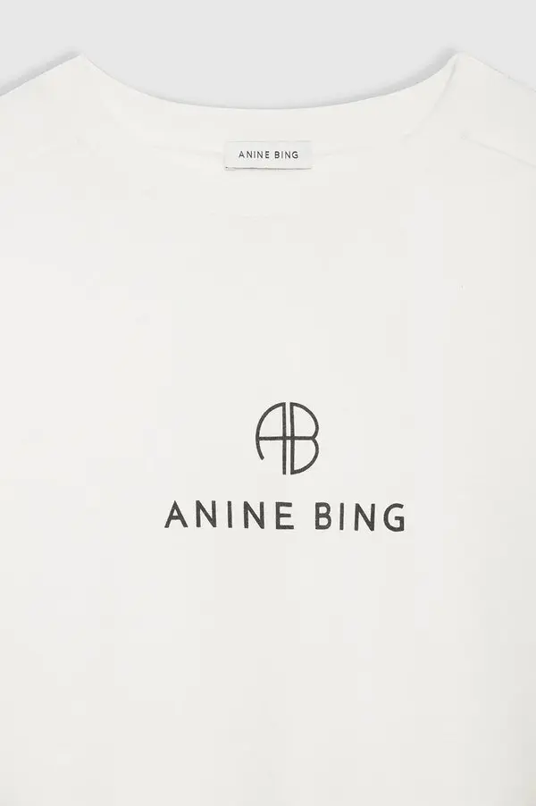 ANINE BING Jaylin Tee Monogram - Ivory