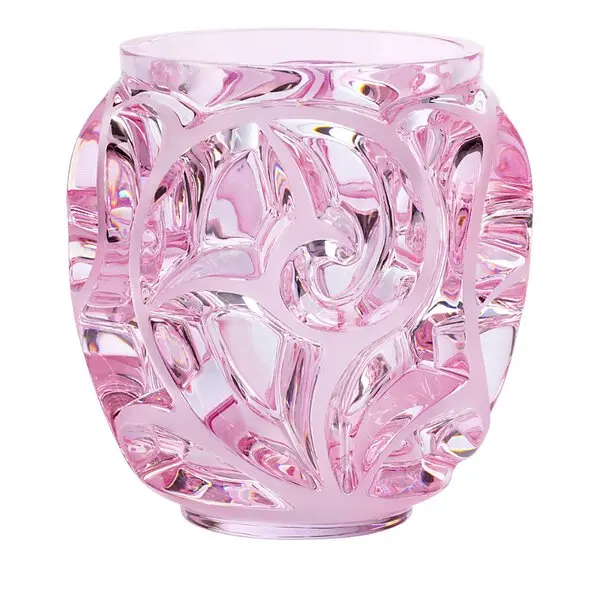 Lalique Tourbillons Luster Vase - Pink