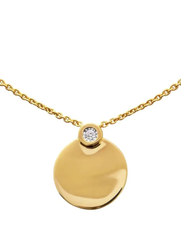 Monica Vinader Circular Pendant Chain Necklace - Gold