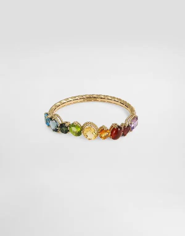 Dolce & Gabbana 18-carat Yellow Bracelet With Multicolored Gems - Gold