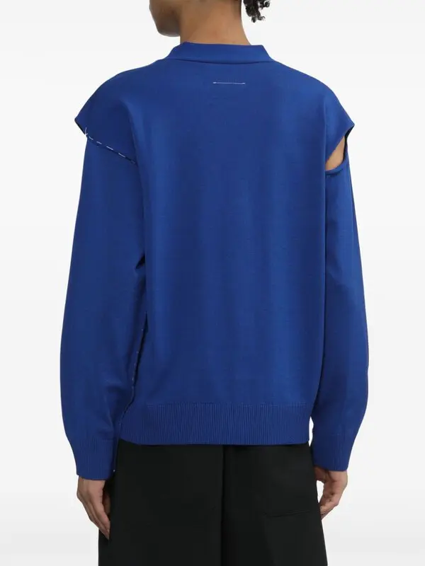 MAISON MARGIELA Cut-out Fine-knit Cardigan