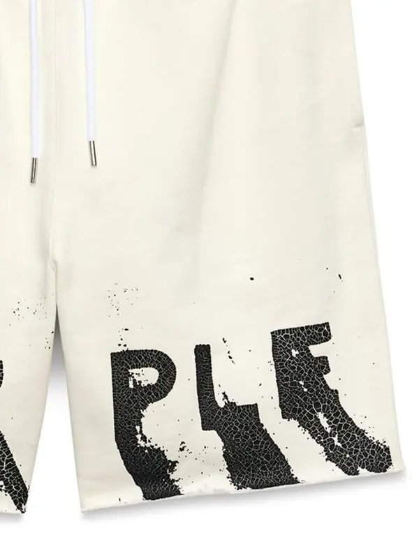 PURPLE BRAND Logo-print Cotton Shorts