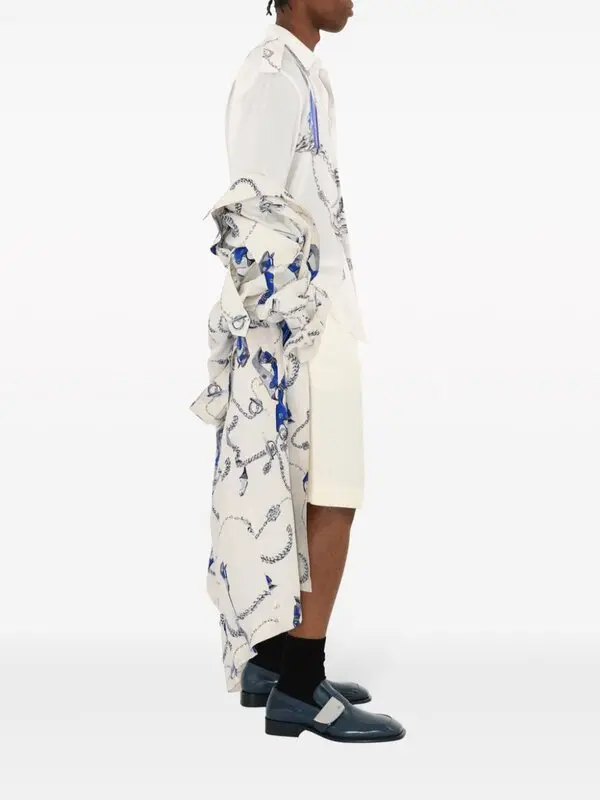 Burberry Knight Hardware-print Shirt - White