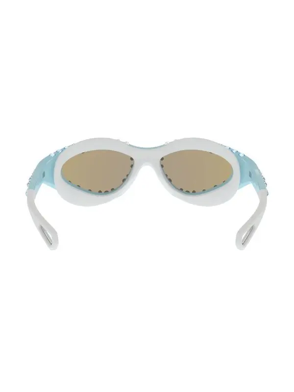 SWAROVSKI Crystal-embellished Goggle-frame Sunglasses