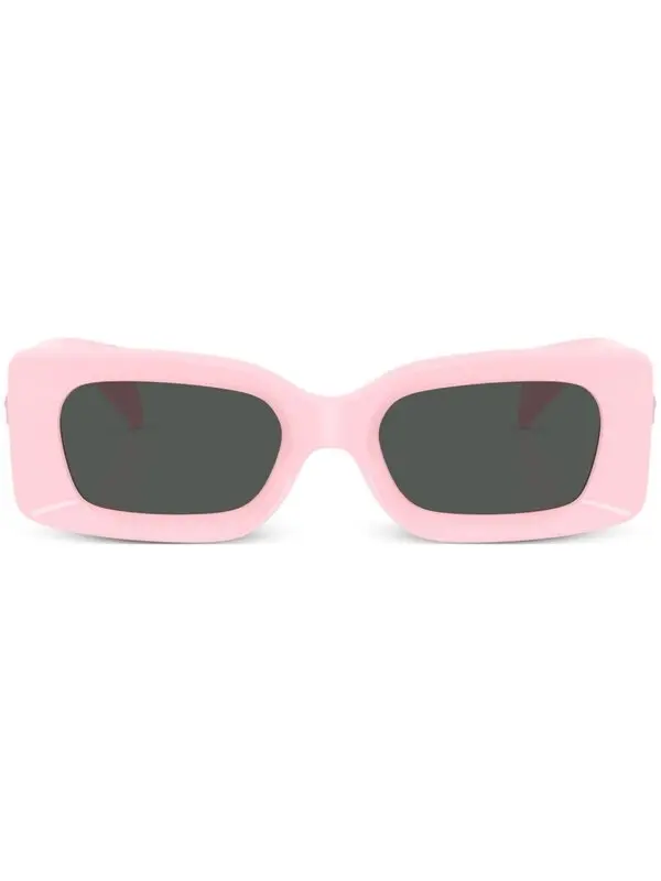 Versace Medusa Plaque Rectangular Sunglasses - Pink