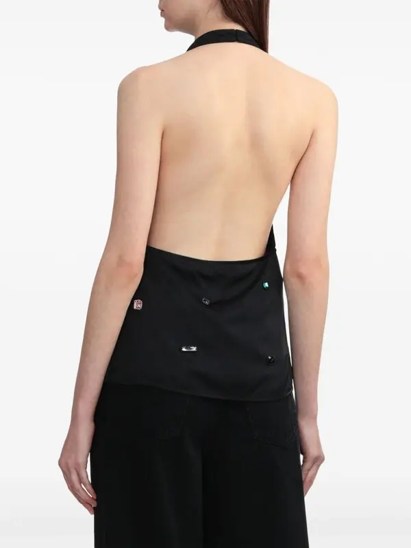 3.1 Phillip Lim Crystal-embellished Halterneck Top