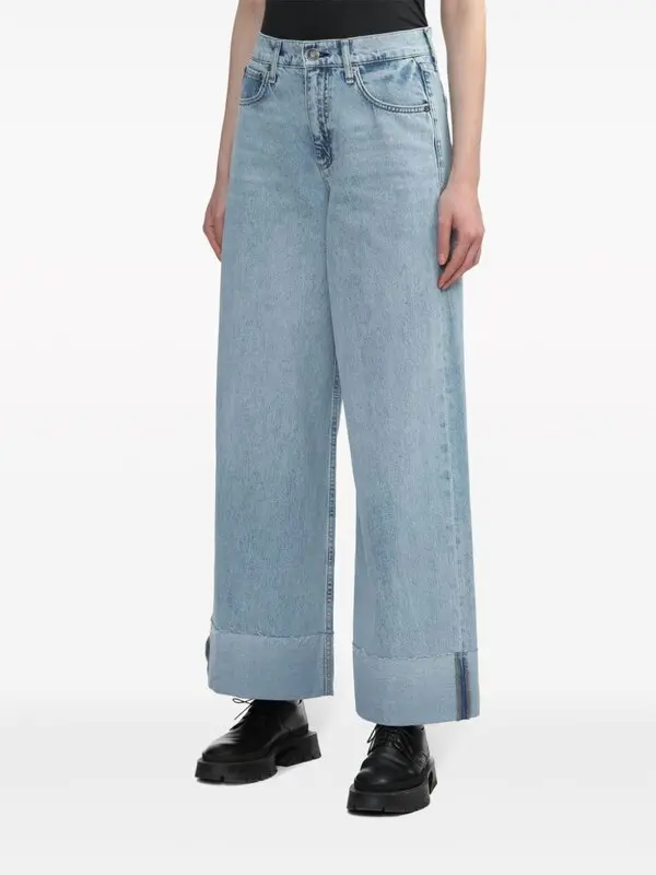 Rag & Bone Sofie High-rise Wide-leg Jeans - Blue