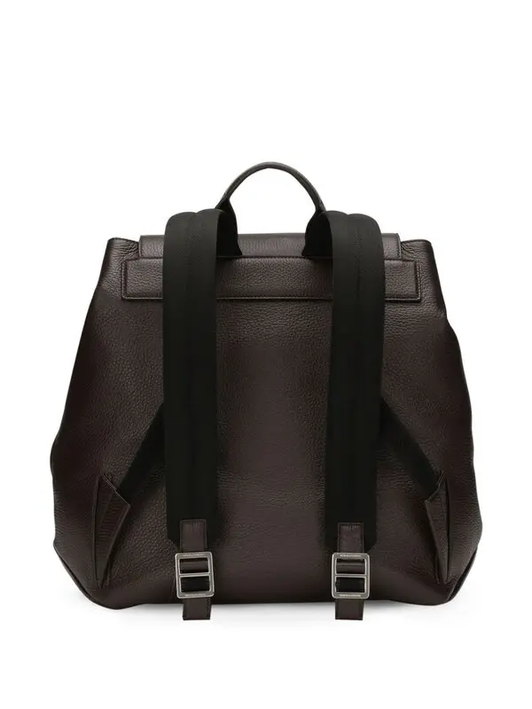 Dolce & Gabbana Logo-embossed Leather-blend Backpack - Brown