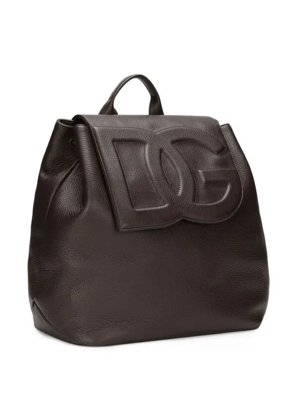 Dolce & Gabbana Logo-embossed Leather-blend Backpack - Brown