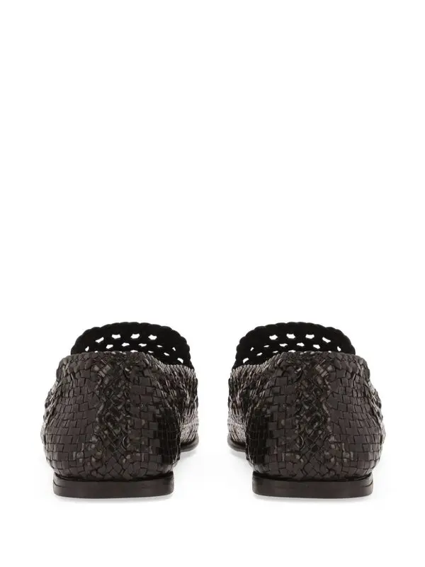 Dolce & Gabbana Interwoven Leather Loafers