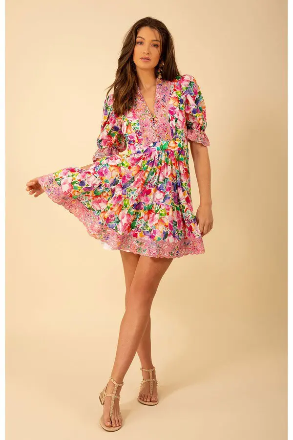 Hale Bob Madilyn Mini Dress - Pink