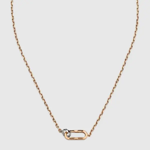 Gucci Link To Love 18k Chain Necklace - Rose Gold