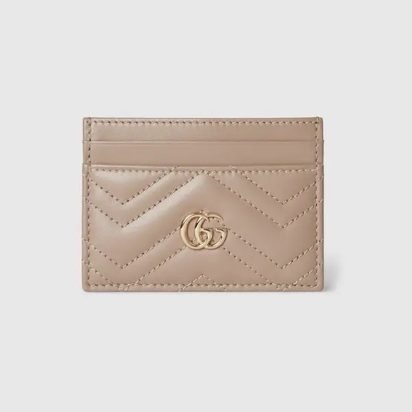Gucci Gg Marmont Card Case Leather - Neutral