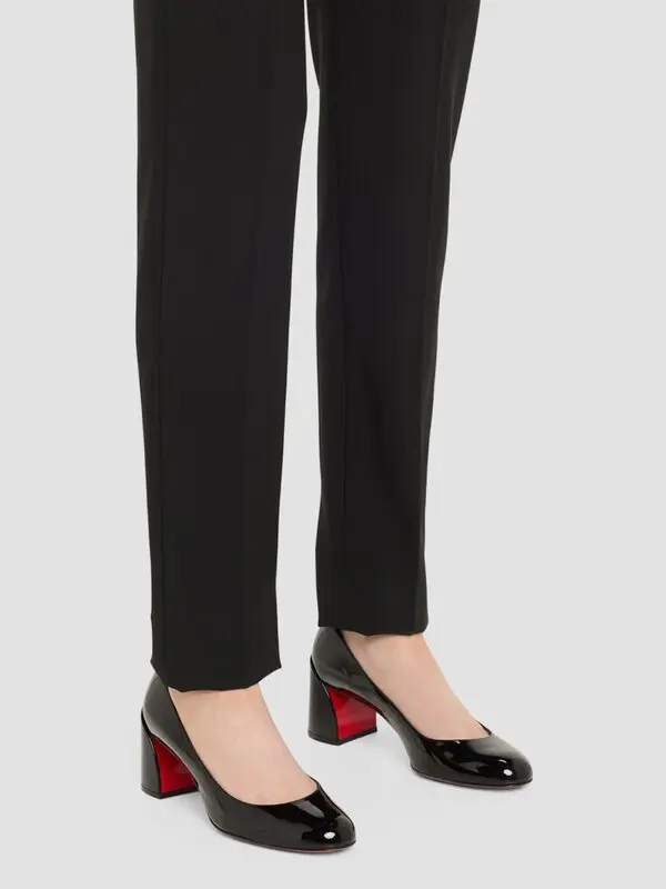 CHRISTIAN LOUBOUTIN Miss Sab 55mm Patent Leather Pumps - Black