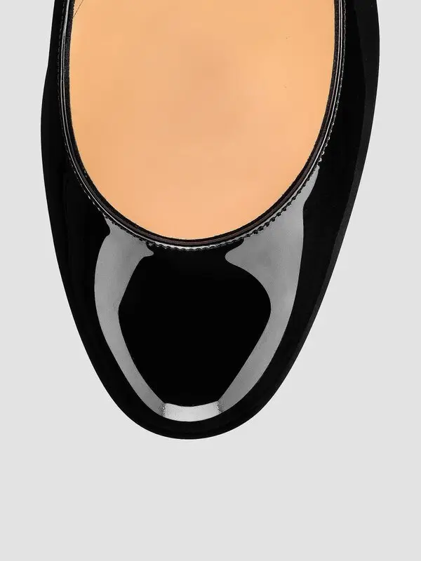CHRISTIAN LOUBOUTIN Miss Sab 55mm Patent Leather Pumps - Black