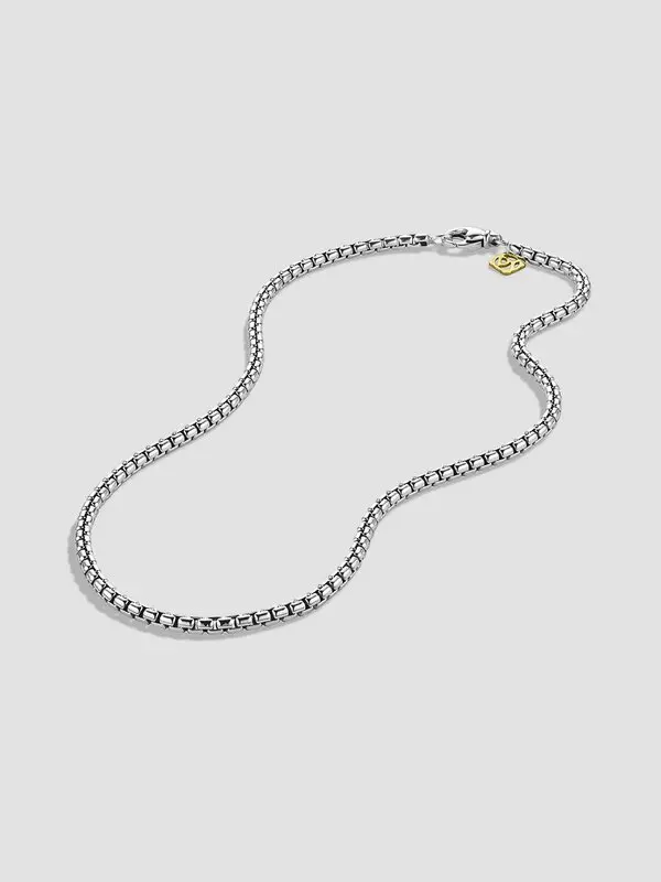 David Yurman Box Chain Necklace In Sterling