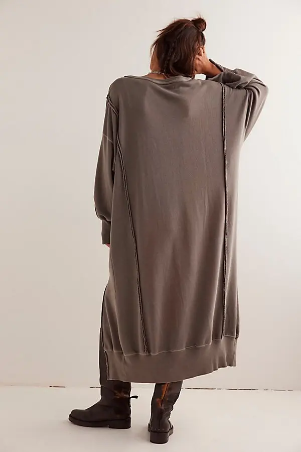 Free People We The Free Camden Maxi Sweatshirt - Dolphin