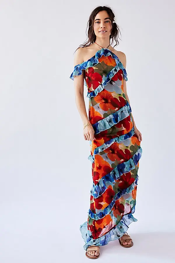 The Wolf Gang Isola Maxi Dress In Floral - 67% Off | Editorialist