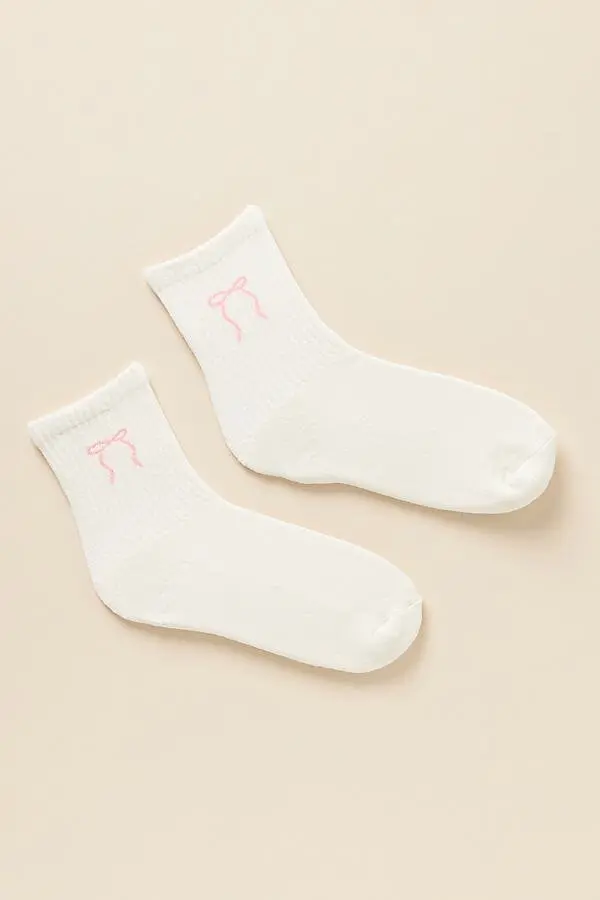 DAILY PRACTICE BY ANTHROPOLOGIE Athletic Icon Socks - Bow