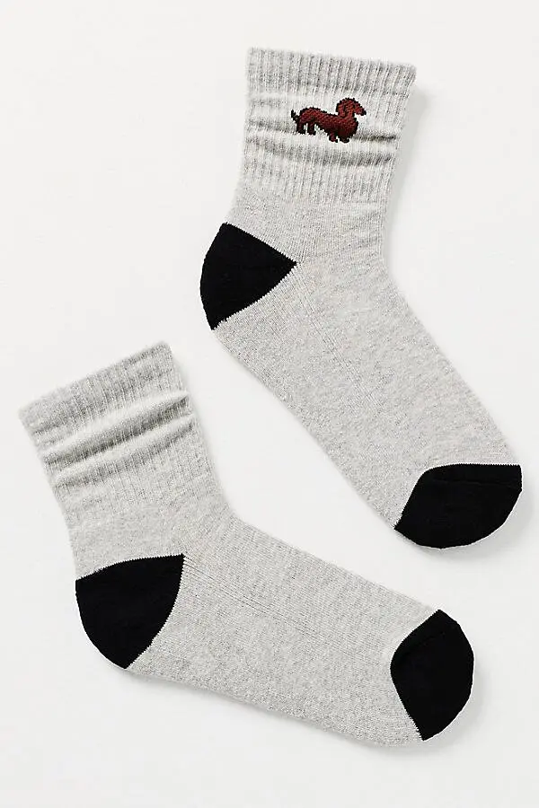 DAILY PRACTICE BY ANTHROPOLOGIE Athletic Icon Socks - Dachshund