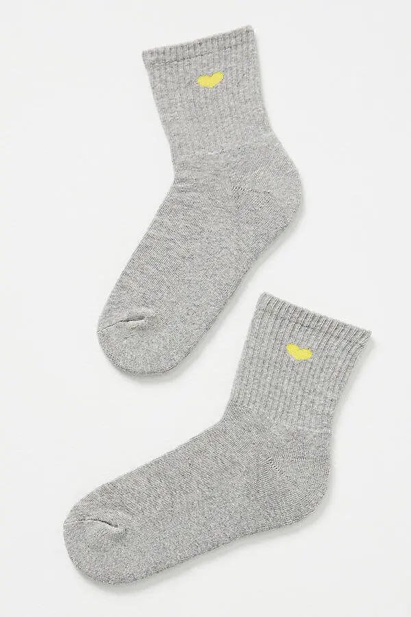 DAILY PRACTICE BY ANTHROPOLOGIE Athletic Icon Socks - Heart