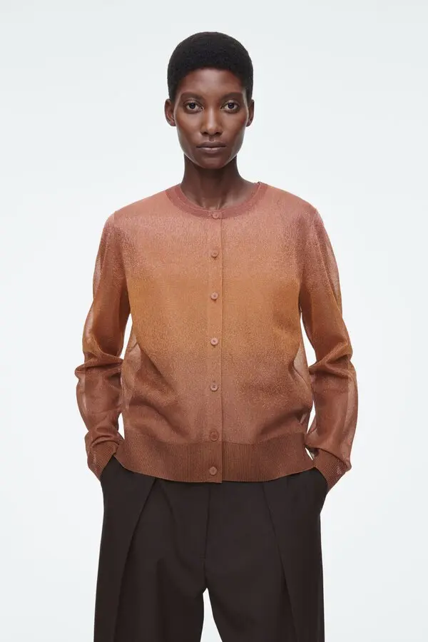 Cos Fine-Knit Ombr Cardigan In Beige - 60% Off | Editorialist