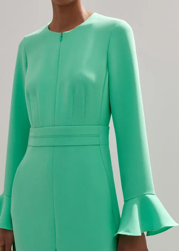 Fluid Crepe Midi Dress