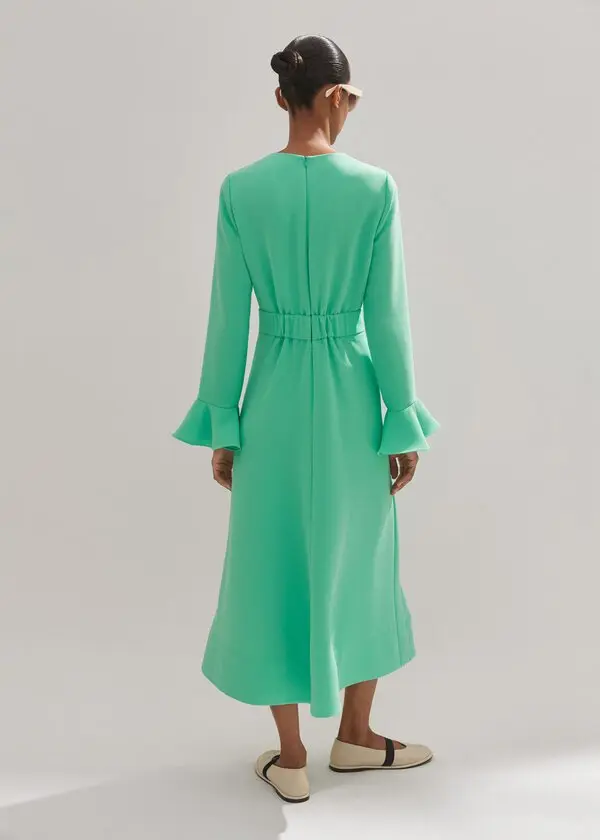 Fluid Crepe Midi Dress