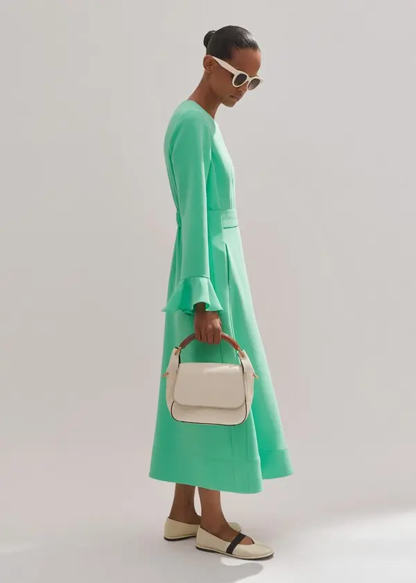 Me+Em Fluid Crepe Midi Dress In Hot Mint - 50% Off | Editorialist
