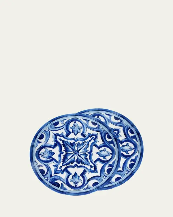 DOLCE & GABBANA CASA Blu Mediterraneo Stella Set 2 Dinner Plates