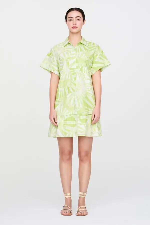 MARIE OLIVER Camp Mini Shirt Dress - Evergreen