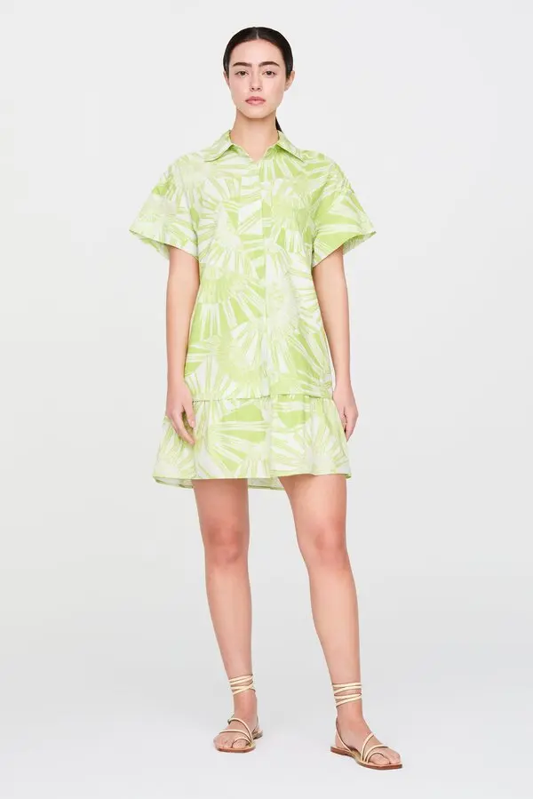 MARIE OLIVER Camp Mini Shirt Dress - Evergreen