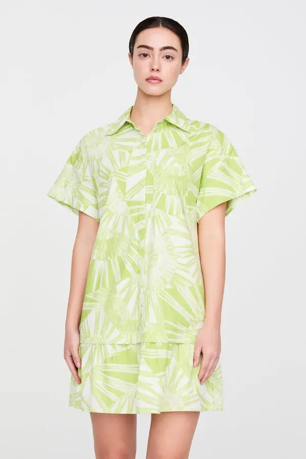 MARIE OLIVER Camp Mini Shirt Dress - Evergreen