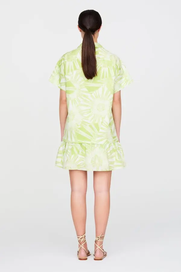 MARIE OLIVER Camp Mini Shirt Dress - Evergreen