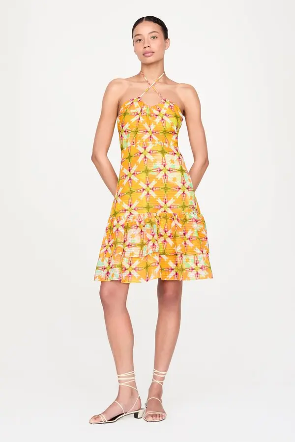 MARIE OLIVER Alisa Tie-dye Mini Dress - Papaya