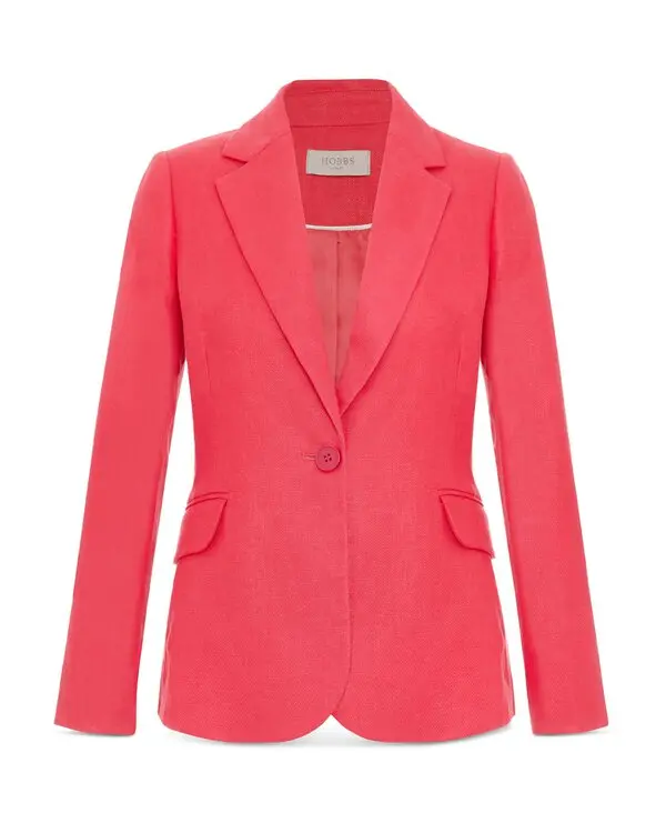 HOBBS LONDON Mirabel Linen Single Breasted Jacket
