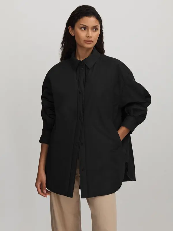 SCANDINAVIAN EDITION The Guide Padded Shirt Jacket - Black