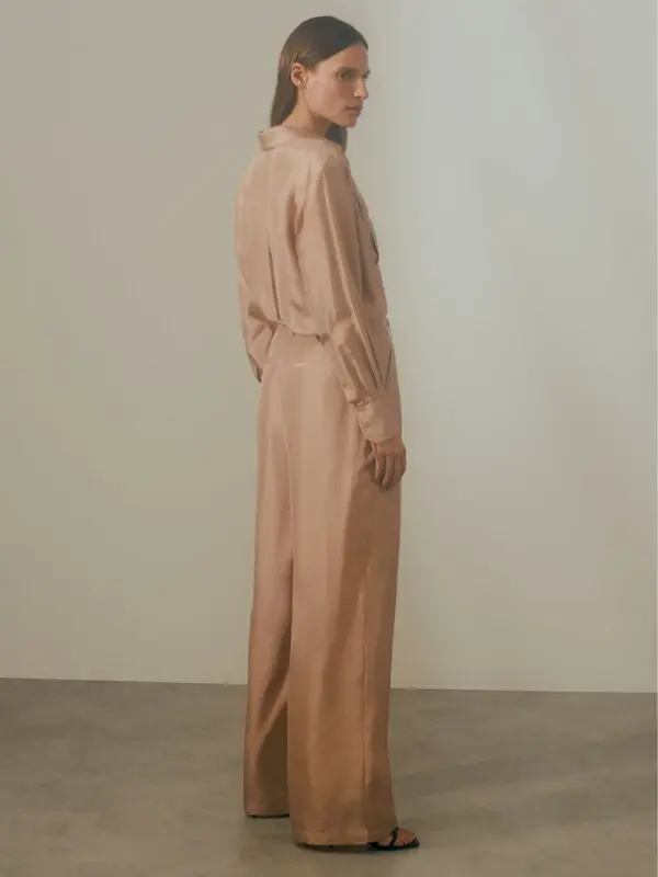ATELIER Lorenza Belted Wide Leg Jumpsuit