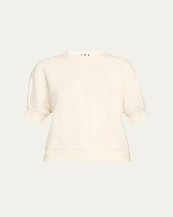 Amo Eileen Short-Sleeve Sweatshirt Eggshell Editorialist