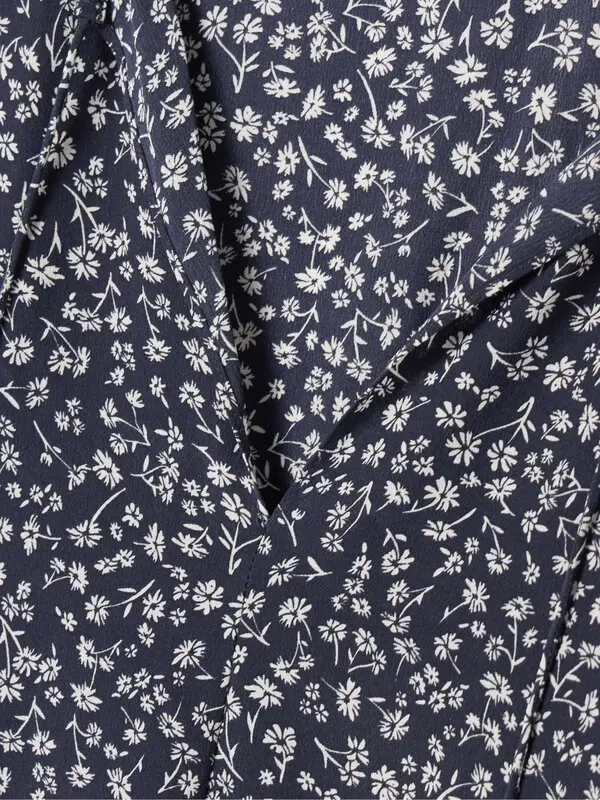 Matteau Tie-neck Floral-print Blouse
