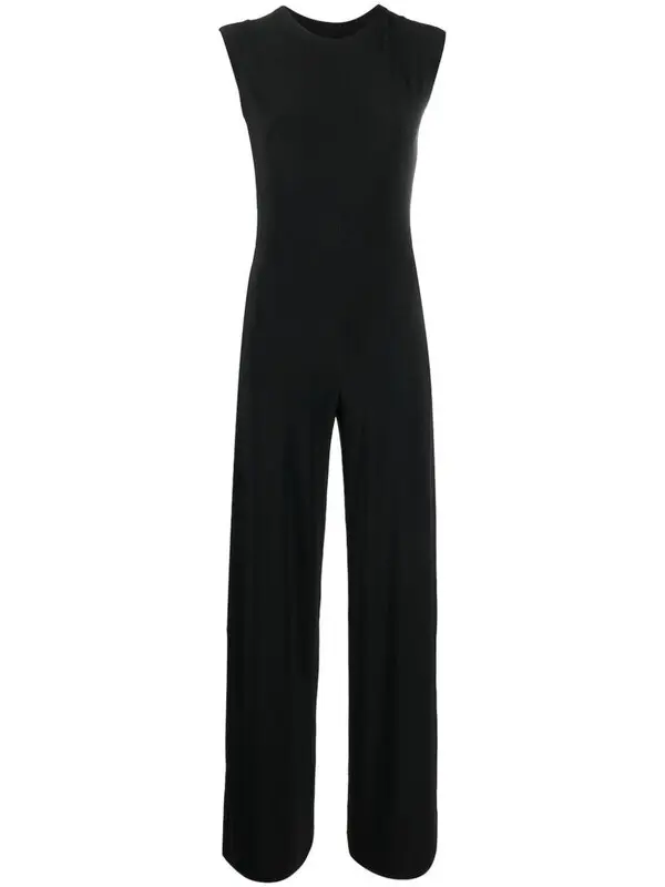 Norma Kamali Sleeveless Straight-leg Jumpsuit - Black