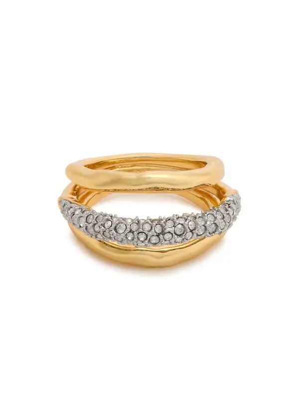 Alexis Bittar Solanales Orbiting Crystal-embellished Ring - Gold