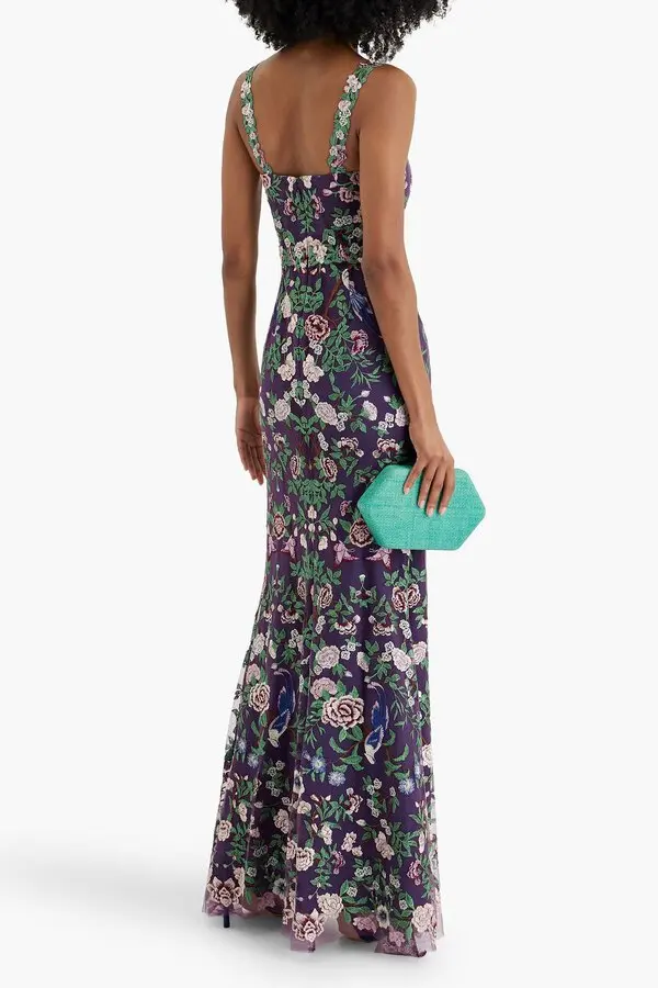 chinese dress ladies Halter Neck Lace Trim Tier Gown