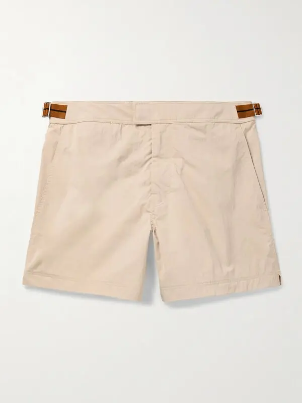 Zegna Straight-leg Mid-length Swim Shorts - Neutrals