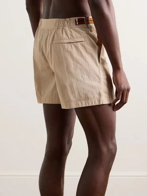 Zegna Straight-leg Mid-length Swim Shorts - Neutrals