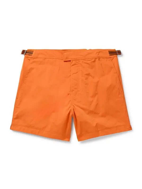 Zegna Straight-leg Mid-length Swim Shorts - Orange